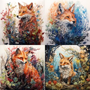 31 Woodland Fox Clipart, Autumn Forest Digital Art, Printable Fox ...