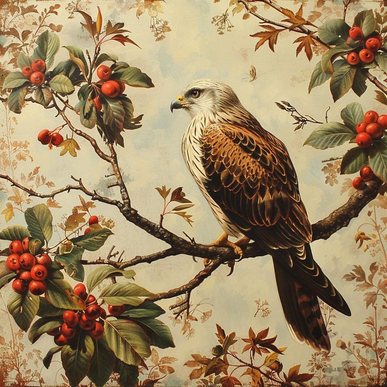 24 Majestic Hawk Clipart, Elegant Bird Art, Nature Inspired Digital ...