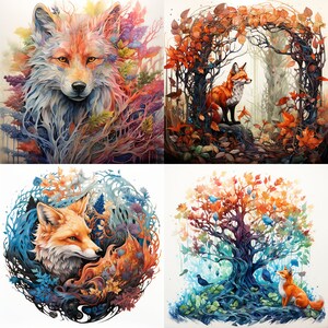 31 Woodland Fox Clipart, Autumn Forest Digital Art, Printable Fox ...