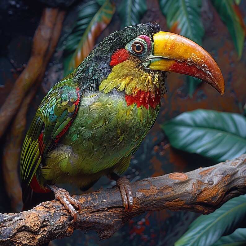 24 Tropical Toucan Clipart Design, Colorful Bird Illustration, Jungle ...