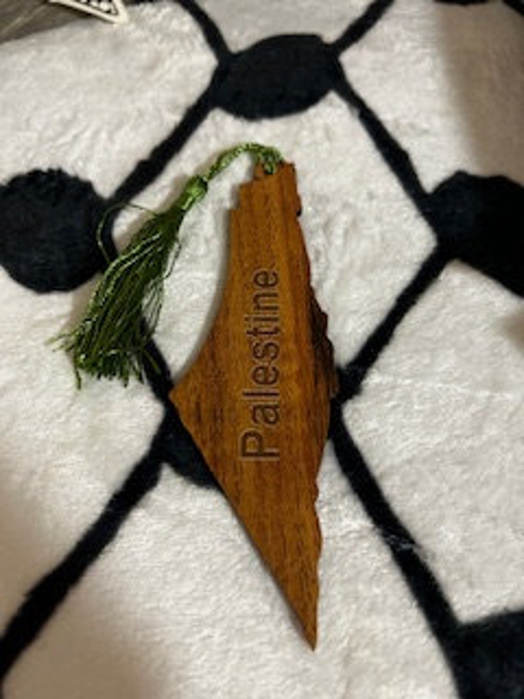 Palestine Map Bookmark With Green Tassel - Etsy