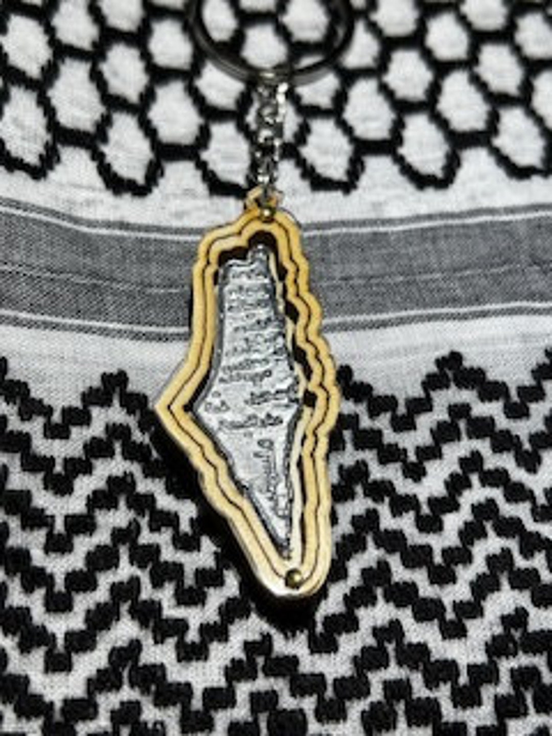 Unique Palestine Map Keychain - Etsy