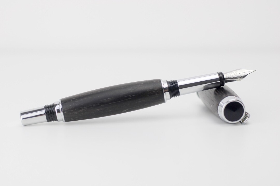 Oliver L Fountain Pen in Makassar Ebony - Etsy