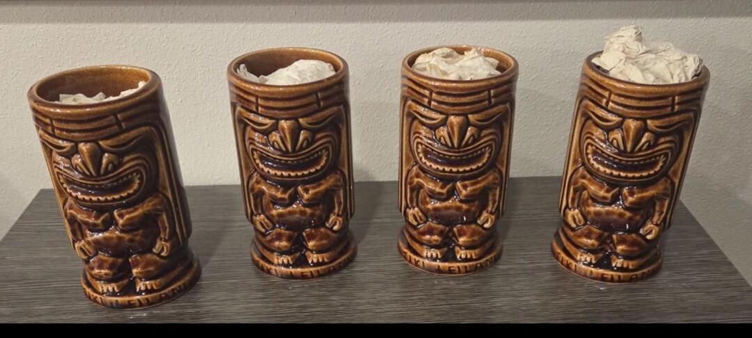 Orchids of Hawaii Vintage Tiki Leilani Ku Tiki Mug Set of 4 - Etsy