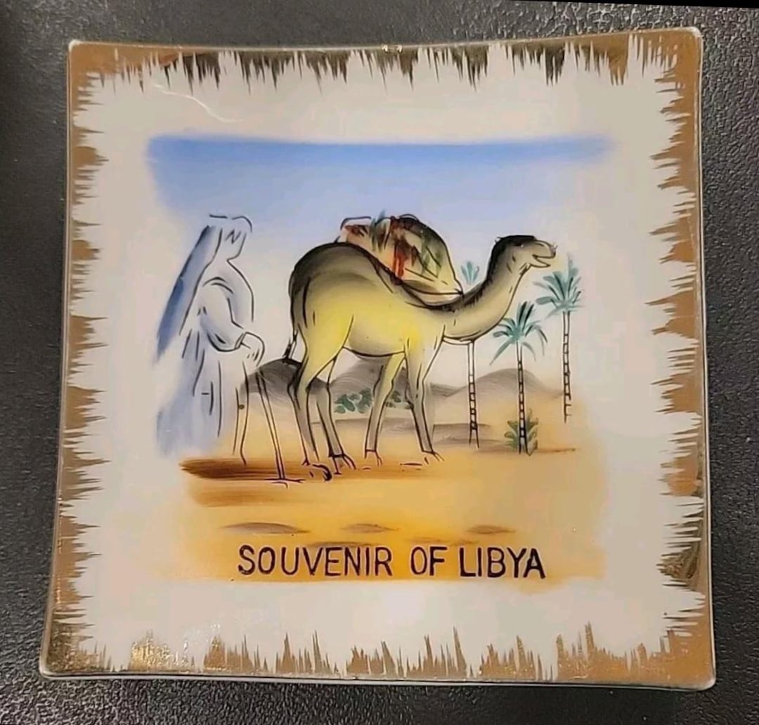 Rare Vintage "souvenir OF Libya" Dish to Hang on A Wall or Use for ...