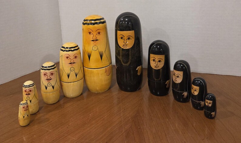Russian Doll Couple. Saudi Arabian Man, in Thobe and Gutra, Woman in ...