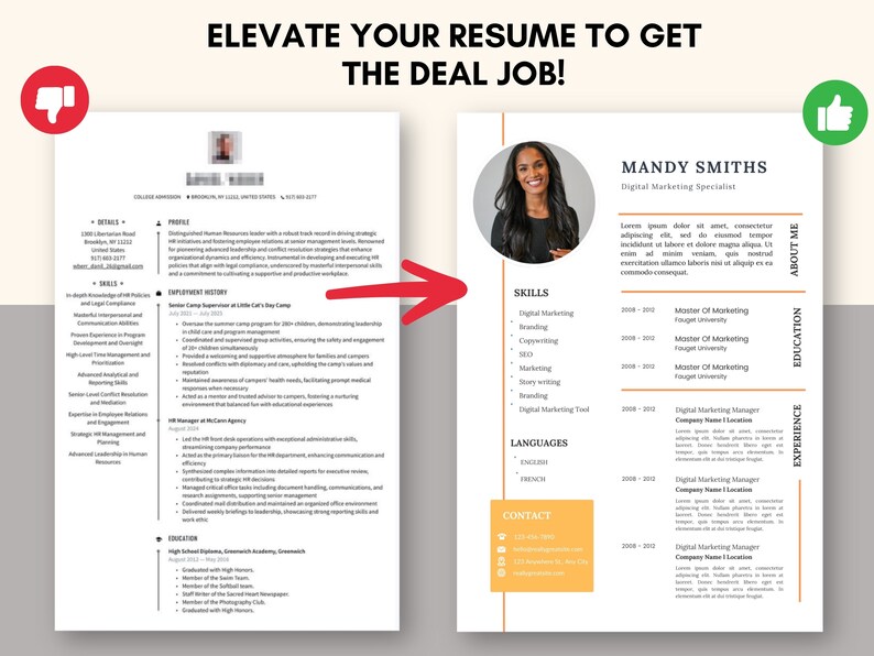 Turn Your Existing Resume Into Unique Professional Design Plus Cover ...