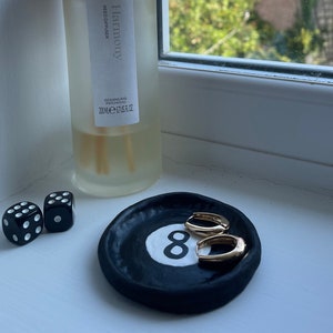 8-ball Trinket Dish / Decorative Jewellery Dish / Pool Themed Gift ...