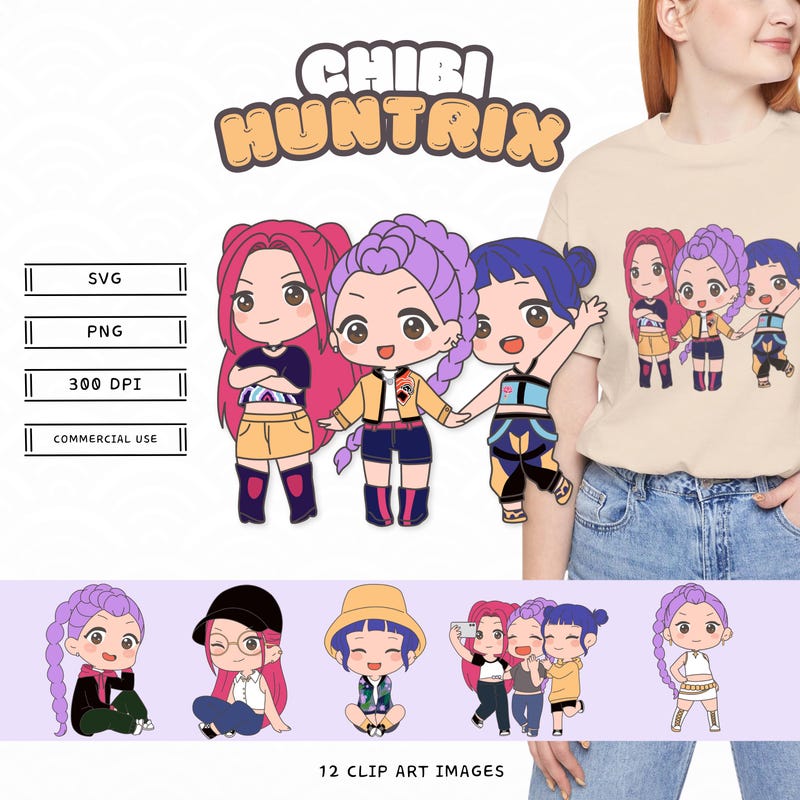 Huntrix Chibi - Etsy