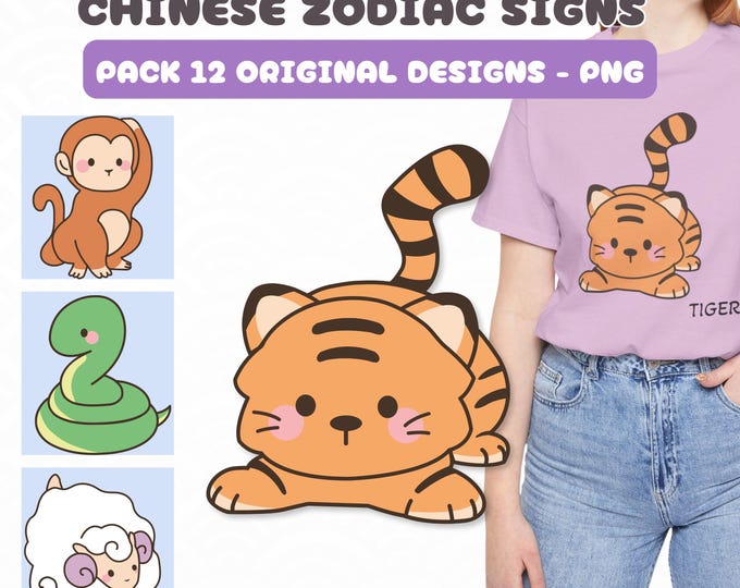 Premium Vector Clipart - Kawaii Chinese Zodiac Clipart - Kawaii Clip ...