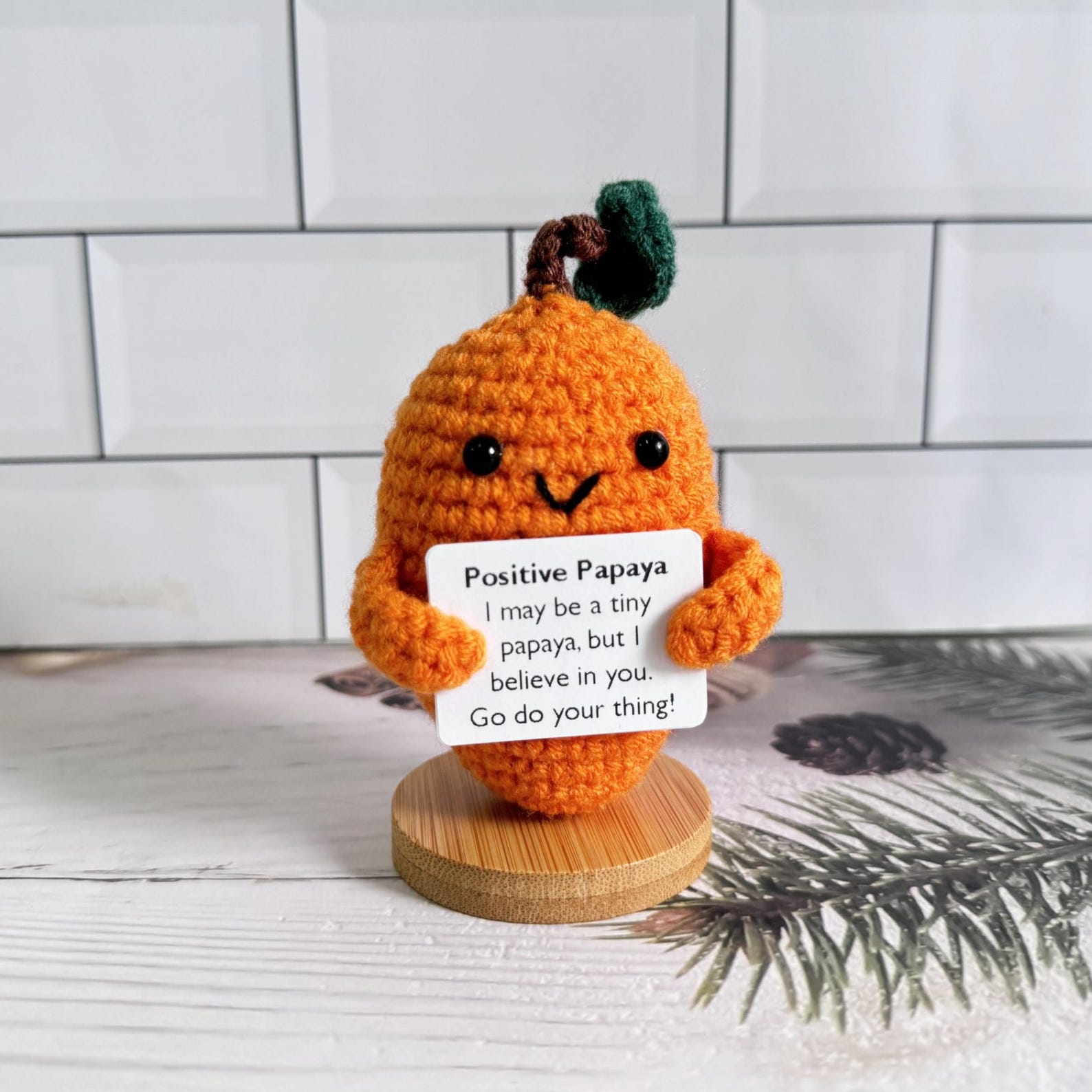 Adorable Crochet Papaya and Lemon,crochet Stuffed Fruits With Positive ...