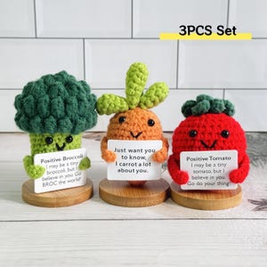 Adorable Crochet Positive Vegetables-crochet Pickle/carrot/tomato ...