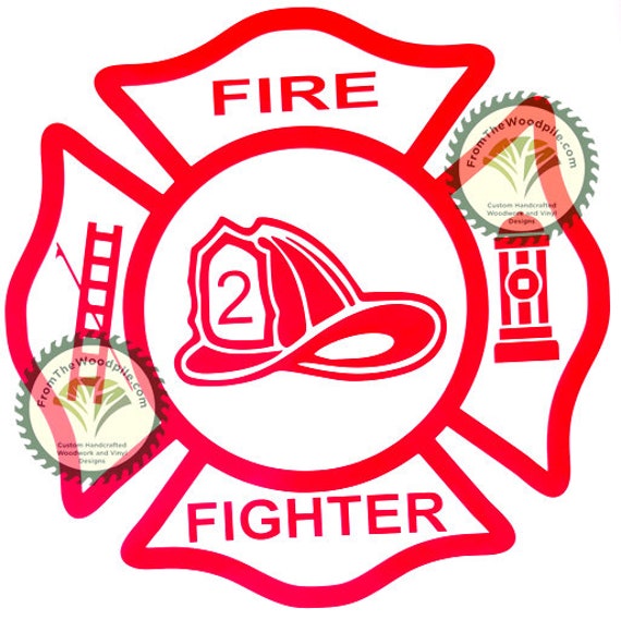 Fireman's Cross Vinyl Decal | Etsy