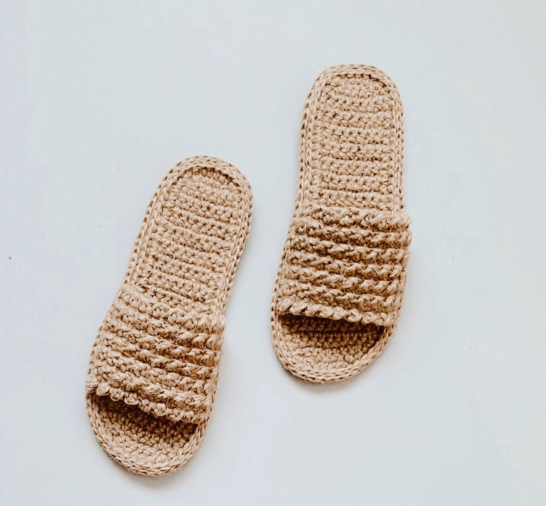 Natural Hemp Slippers Women With Non-slip Soles Handmade Slides Size 9. ...