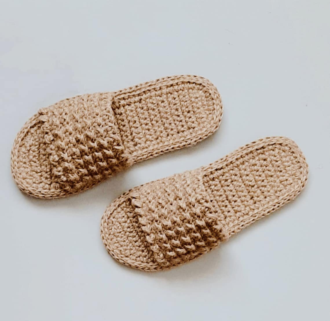 Natural Hemp Slippers Women With Non-slip Soles Handmade Slides Size 9. ...
