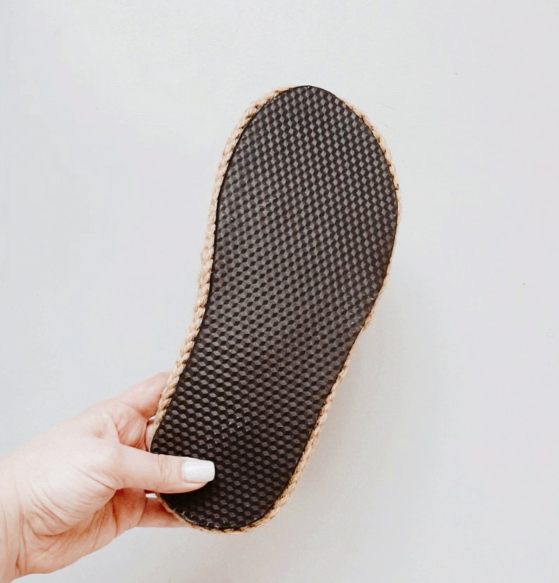 Natural Hemp Slippers Women With Non-slip Soles Handmade Slides Size 9. ...