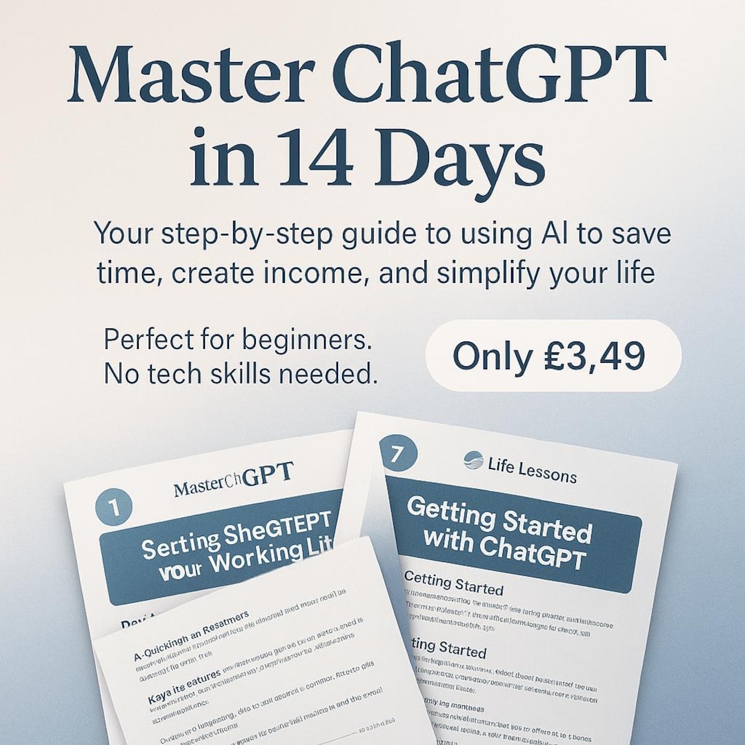 Master Chatgpt in 14 Days – Beginner-friendly AI Course | Printable ...