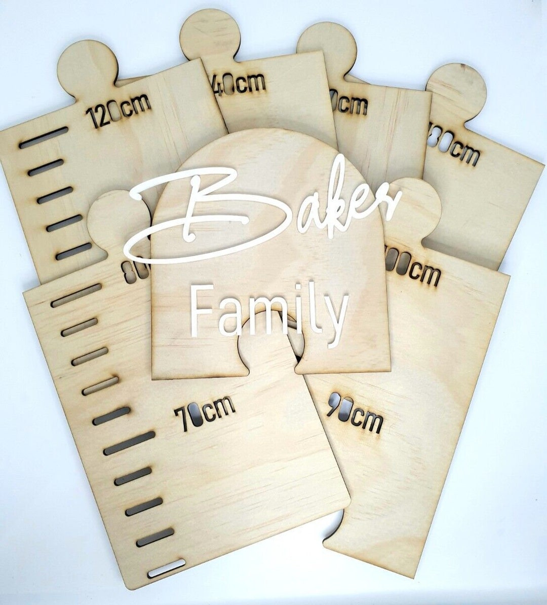 Growth Chart Ruler 180cm SVG LBN DXF Puzzle Piece Squares | Kids Height ...