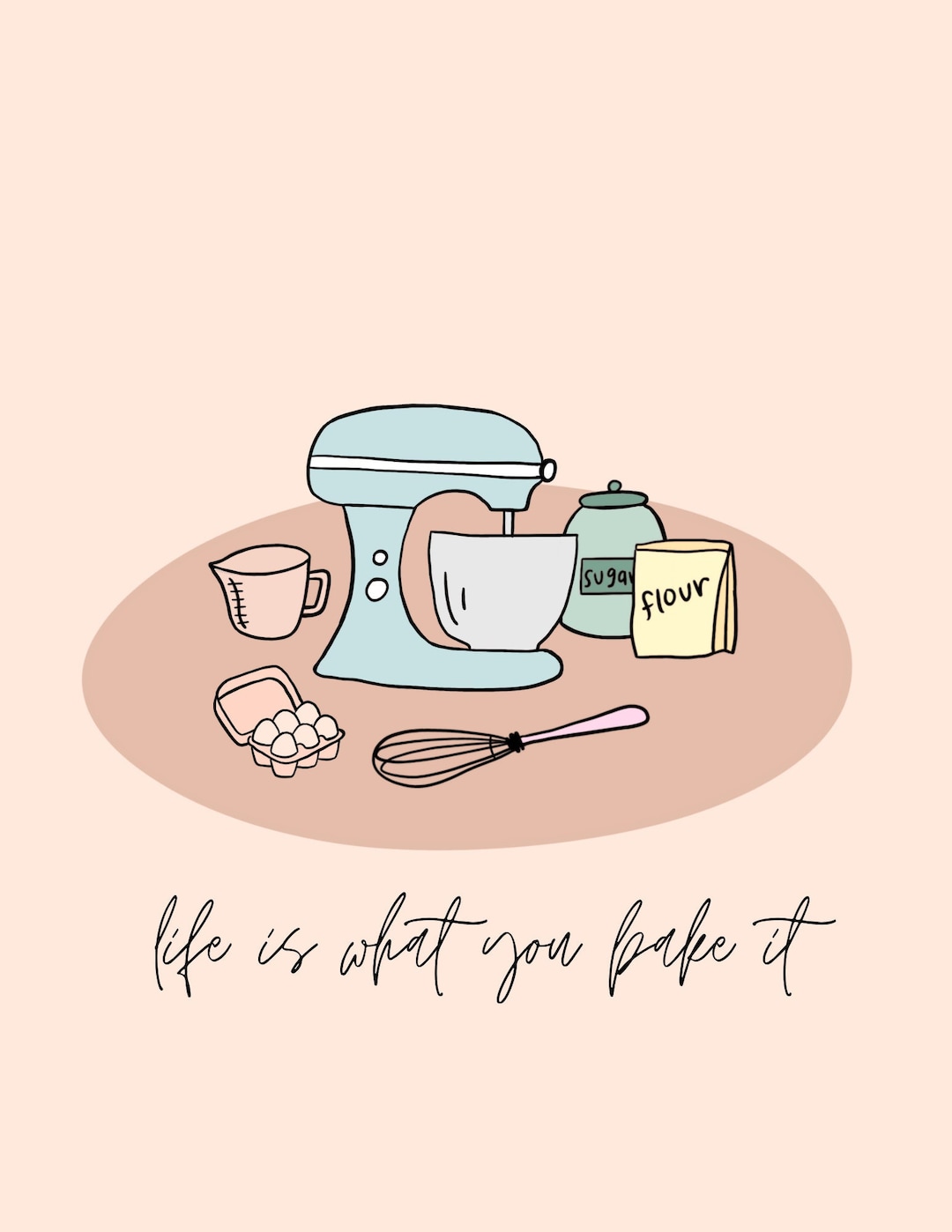 BAKING ART PRINT, Baker Gift, Kitchen Wall Decor, Kitchen Poster ...
