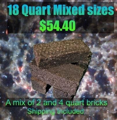 18 Quarts Horse Poo Bricks Variety Pack for DIY Manure Based Mushroom ...