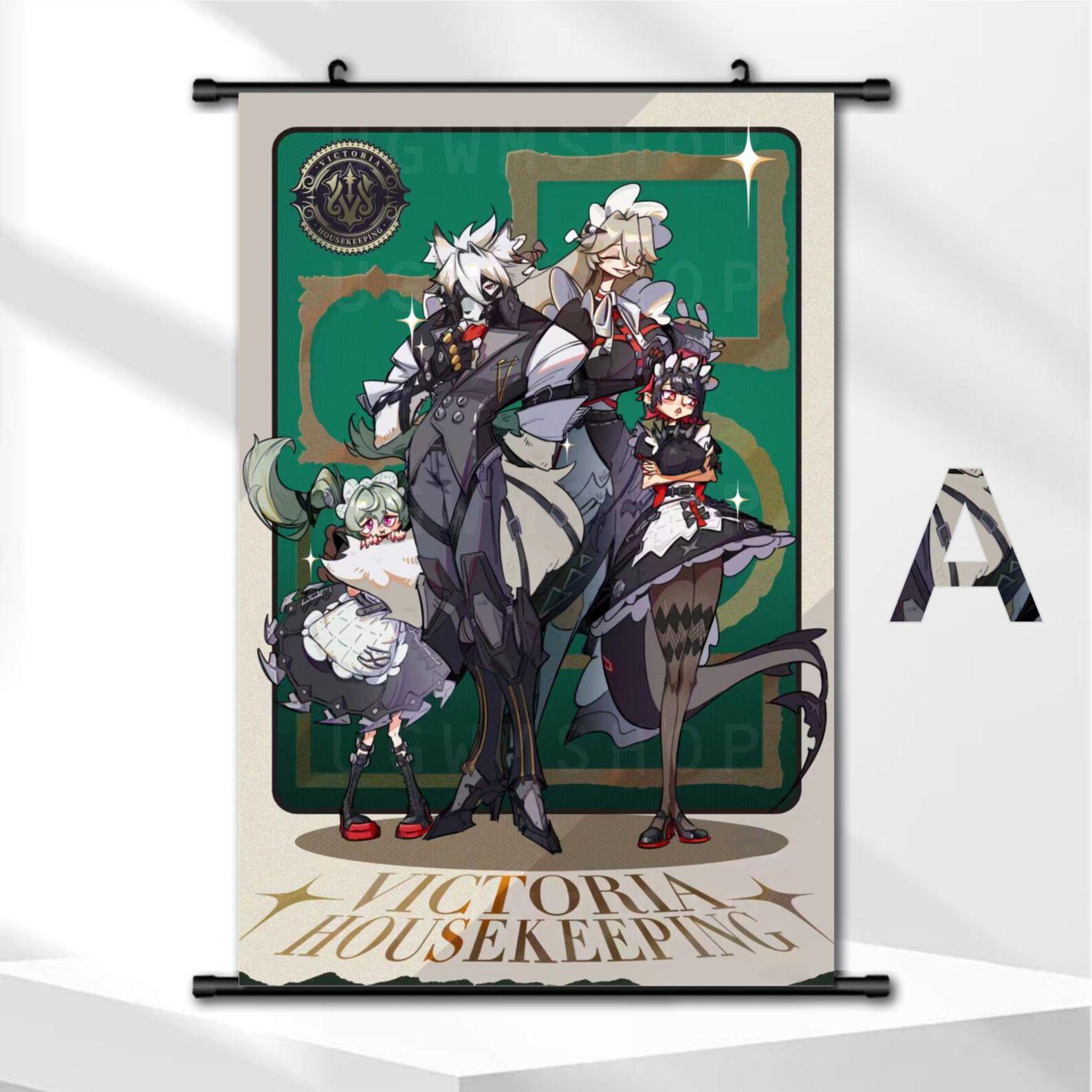 Anime Scroll Painting Zenless Zone Zero Wall Art Hanging Poster Home ...