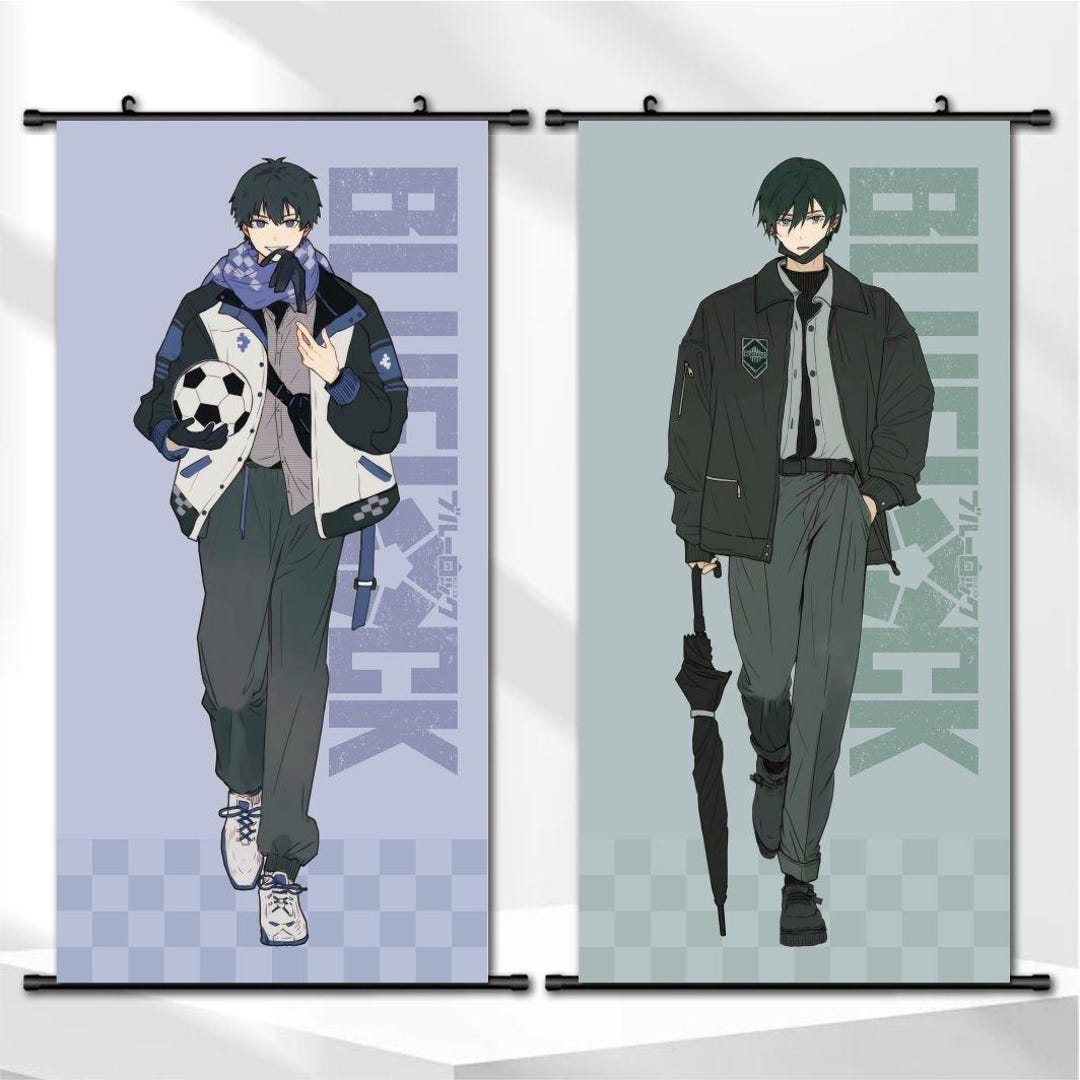 Anime Scroll Painting Blue Lock Wall Art Hanging Poster Home Decor,art ...