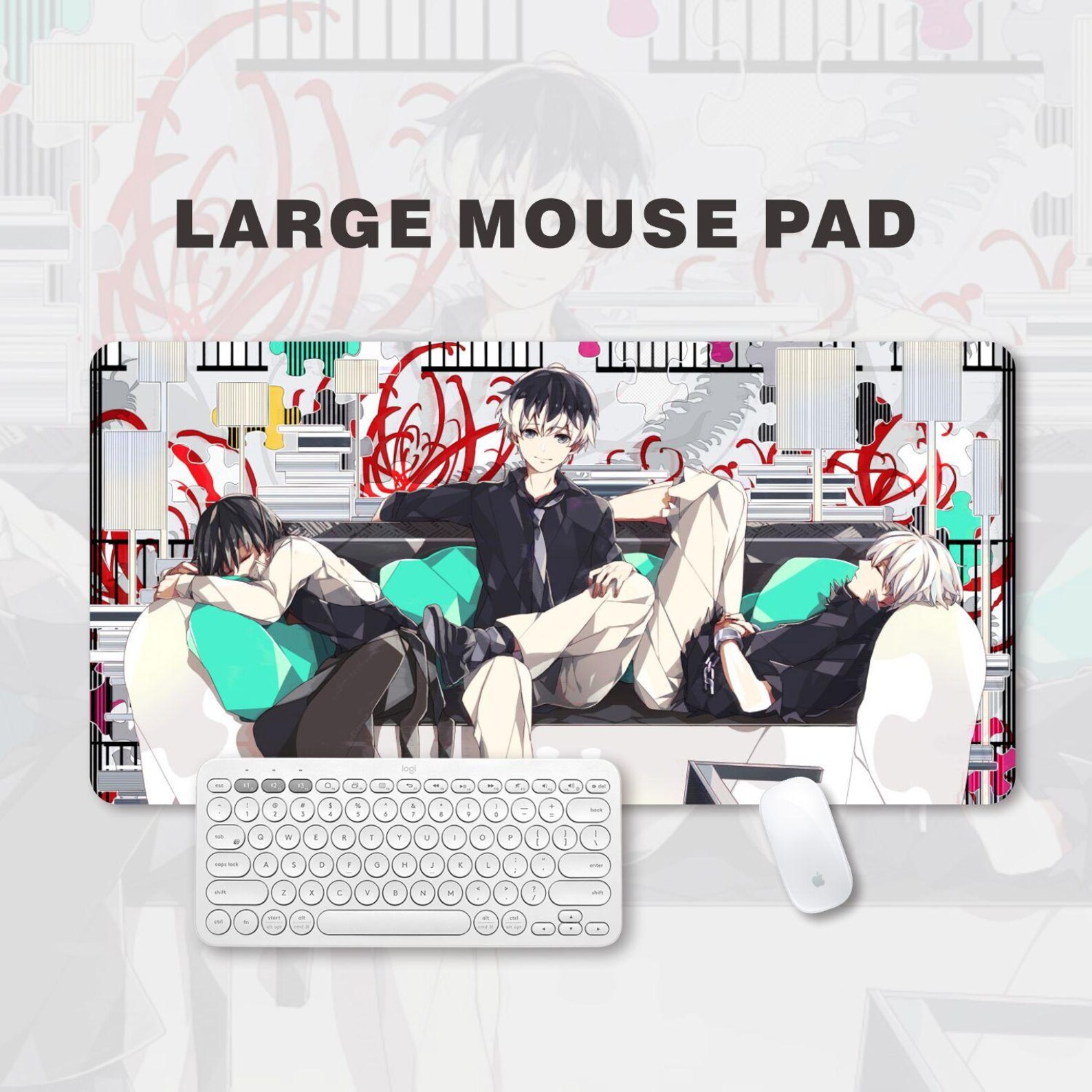 Tokyo Ghoul Desk Mat Large Mouse Pad, Gaming Mouse Pad, Gamers and ...