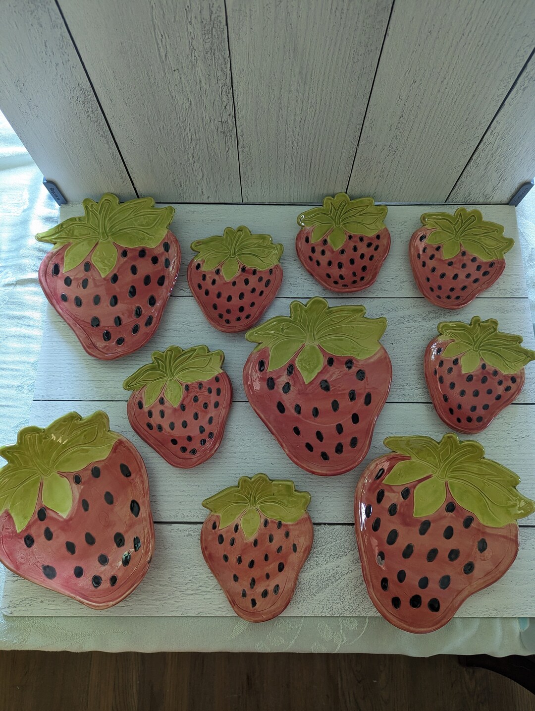 Fun Strawberry Plates for Your Summer Table, Handmade Ceramic - Etsy