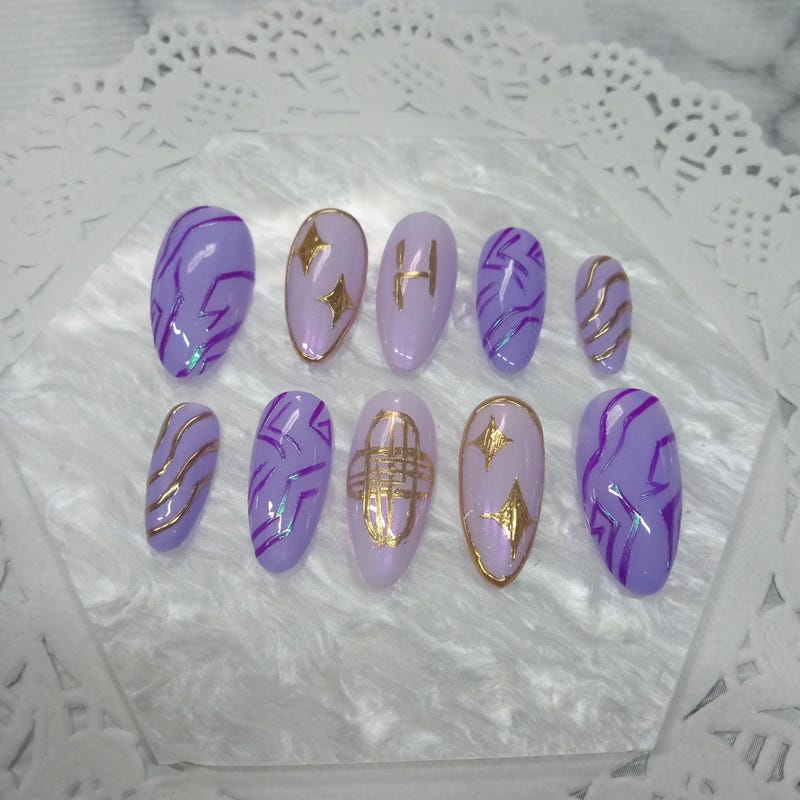 Rumi Kpop Demon Hunters Nails - Etsy