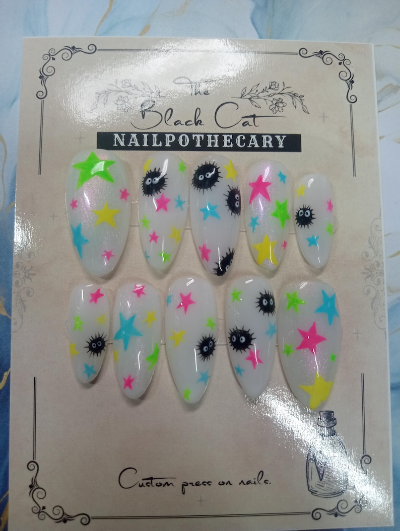 Candied Stars | Soot Sprite Nails | Press on Nails - Etsy