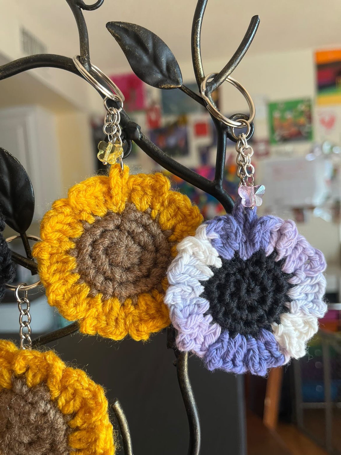 Flower Keychain Crochet Pattern - Etsy