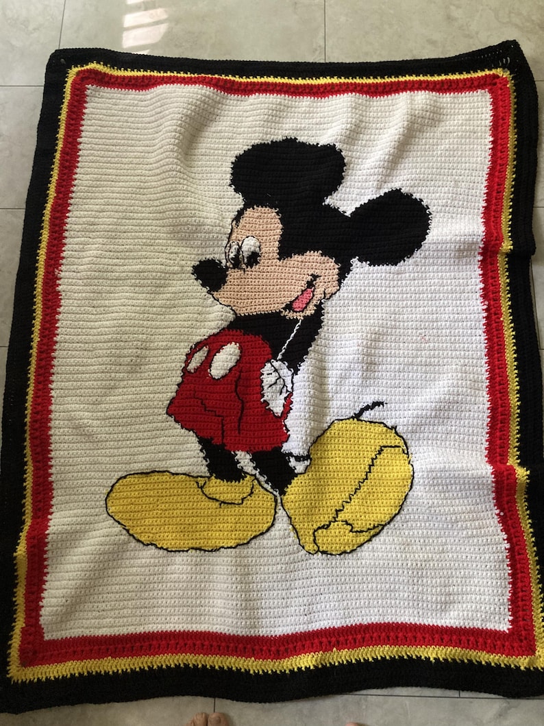 Mickey Mouse Blanket - Etsy
