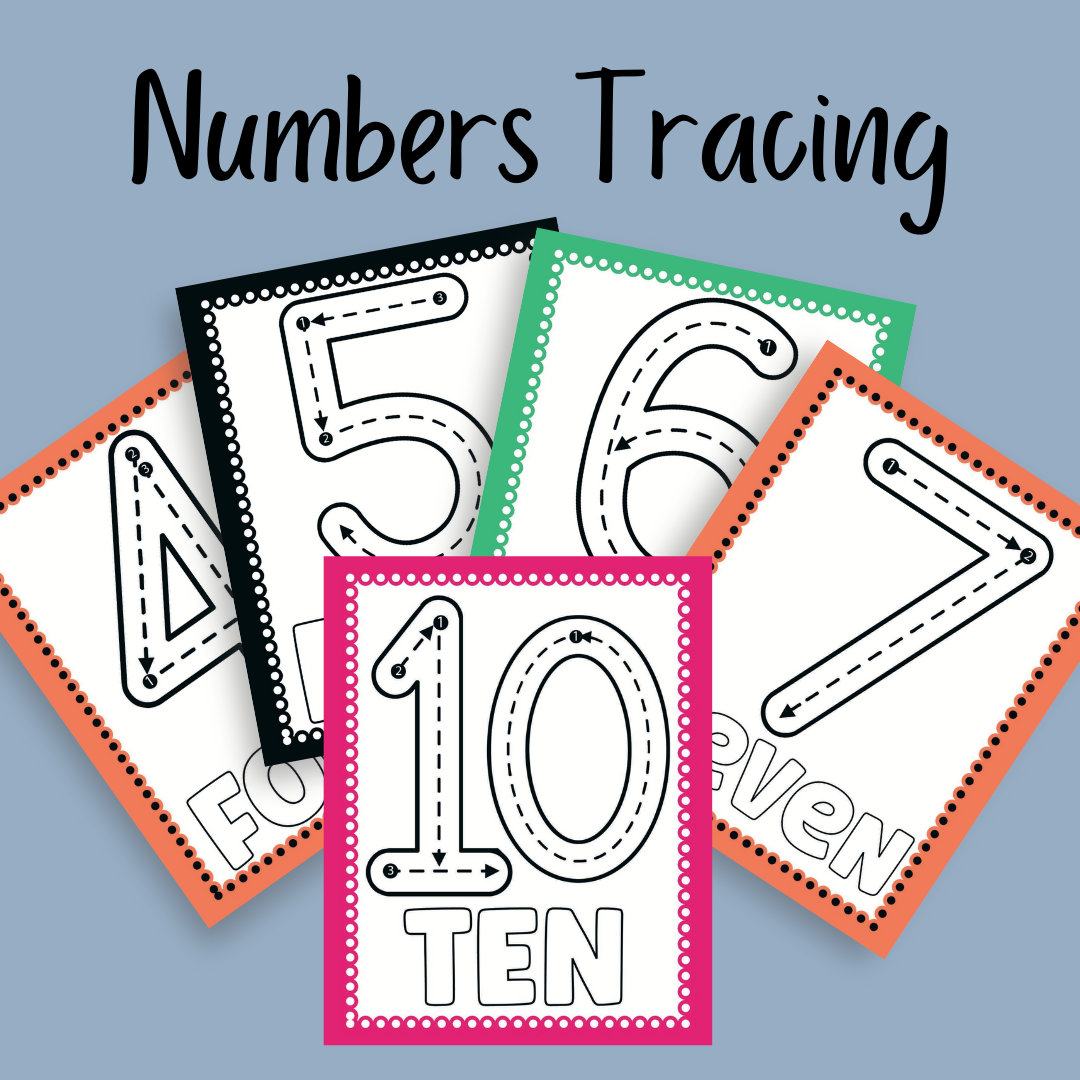 450 Number Tracing Worksheets, Traceable Numbers, Preschool Worksheets ...