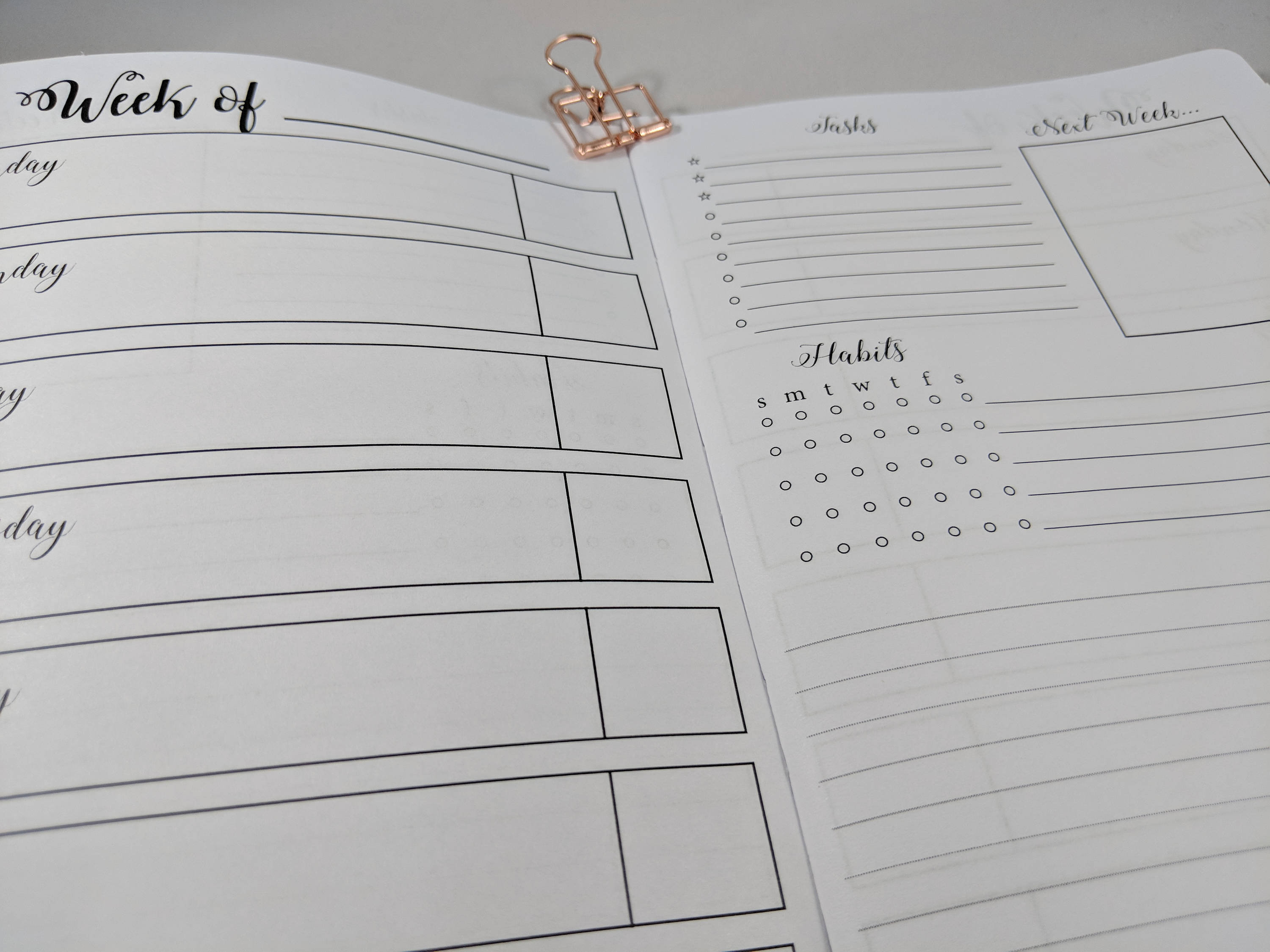 B6 PRINTABLE Digital PDF Perpetual Undated Weekly Planner TN Traveler's ...