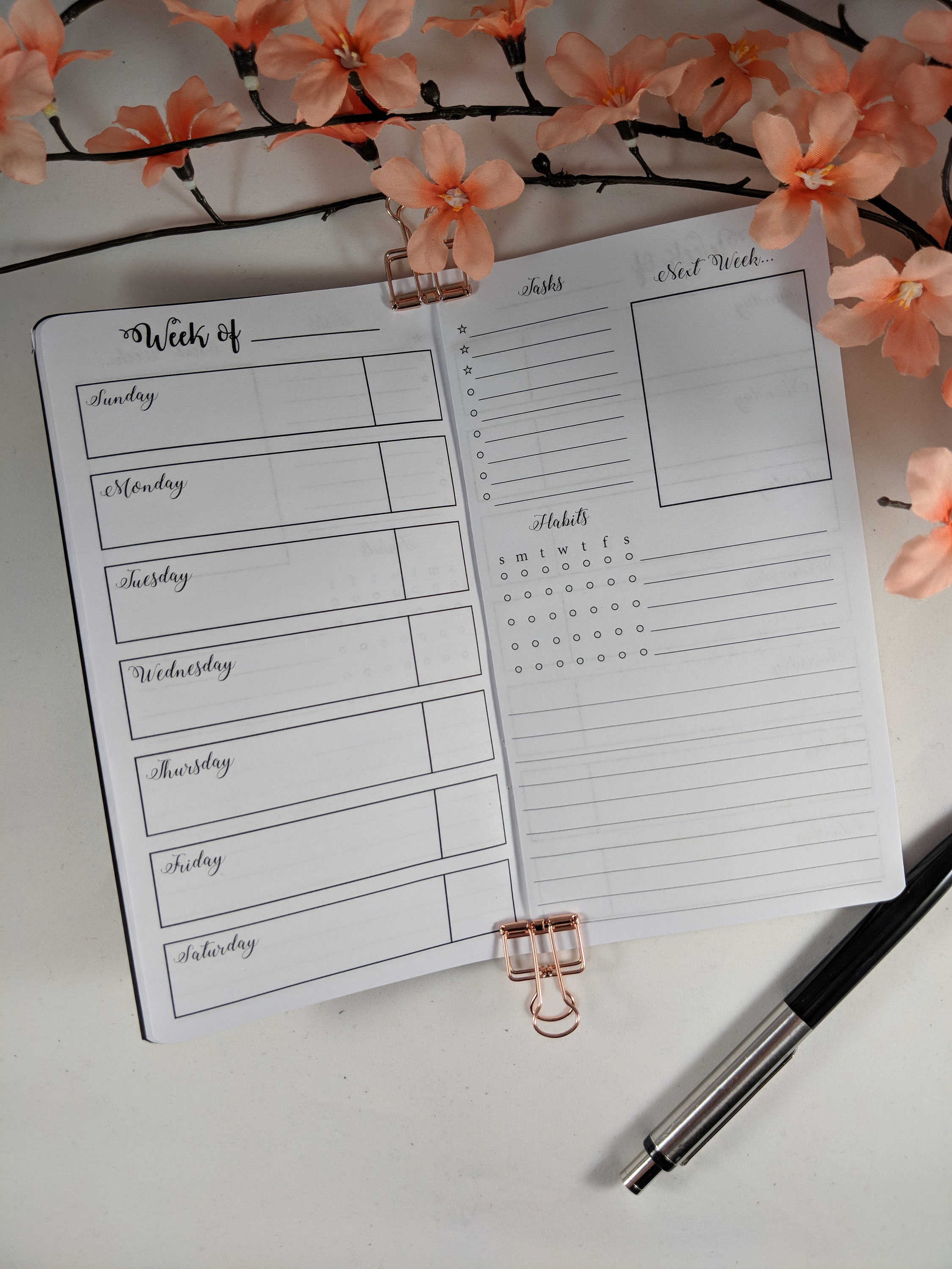 Personal PRINTABLE Perpetual Undated Weekly Planner TN Traveler's ...