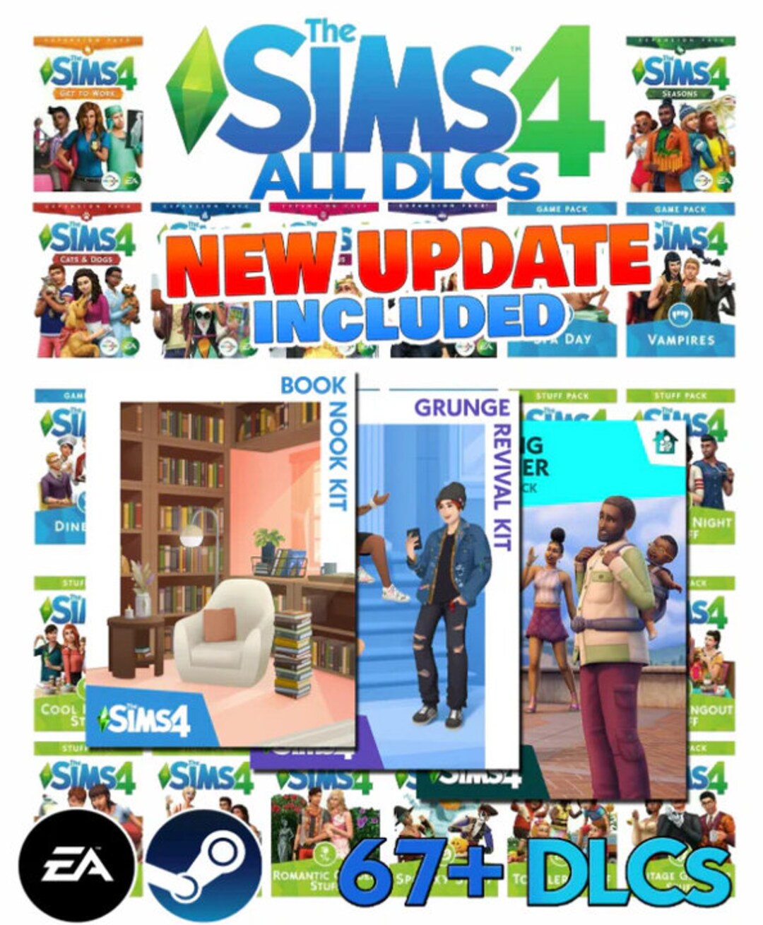 The Sims 4 Complete Collection With All DLC Expansions 72 Stuff Packs ...