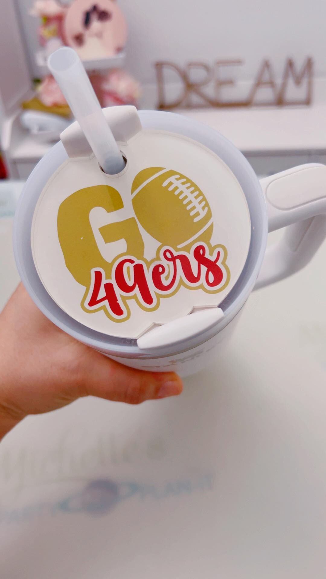 40oz Tumbler Acrylic Topper | 49ers Topper for Tumbler Lid | San ...
