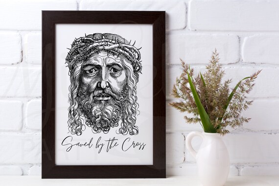 Jesus Christ Saved by the Cross JPG Digital File for Wall Art, Home ...