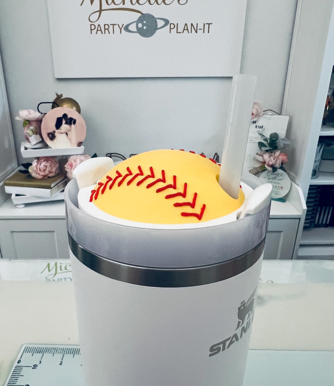 Softball Tumbler Topper: Stanley 20/30/40oz, Drinkware Decor - Etsy