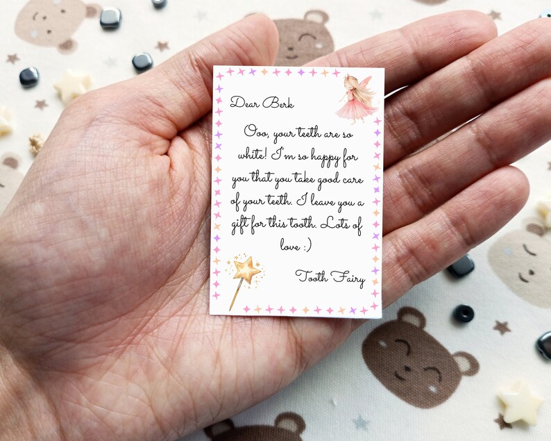 Printable Tooth Fairy Letter, Tooth Fairy Set, Mini Tooth Fairy Note ...