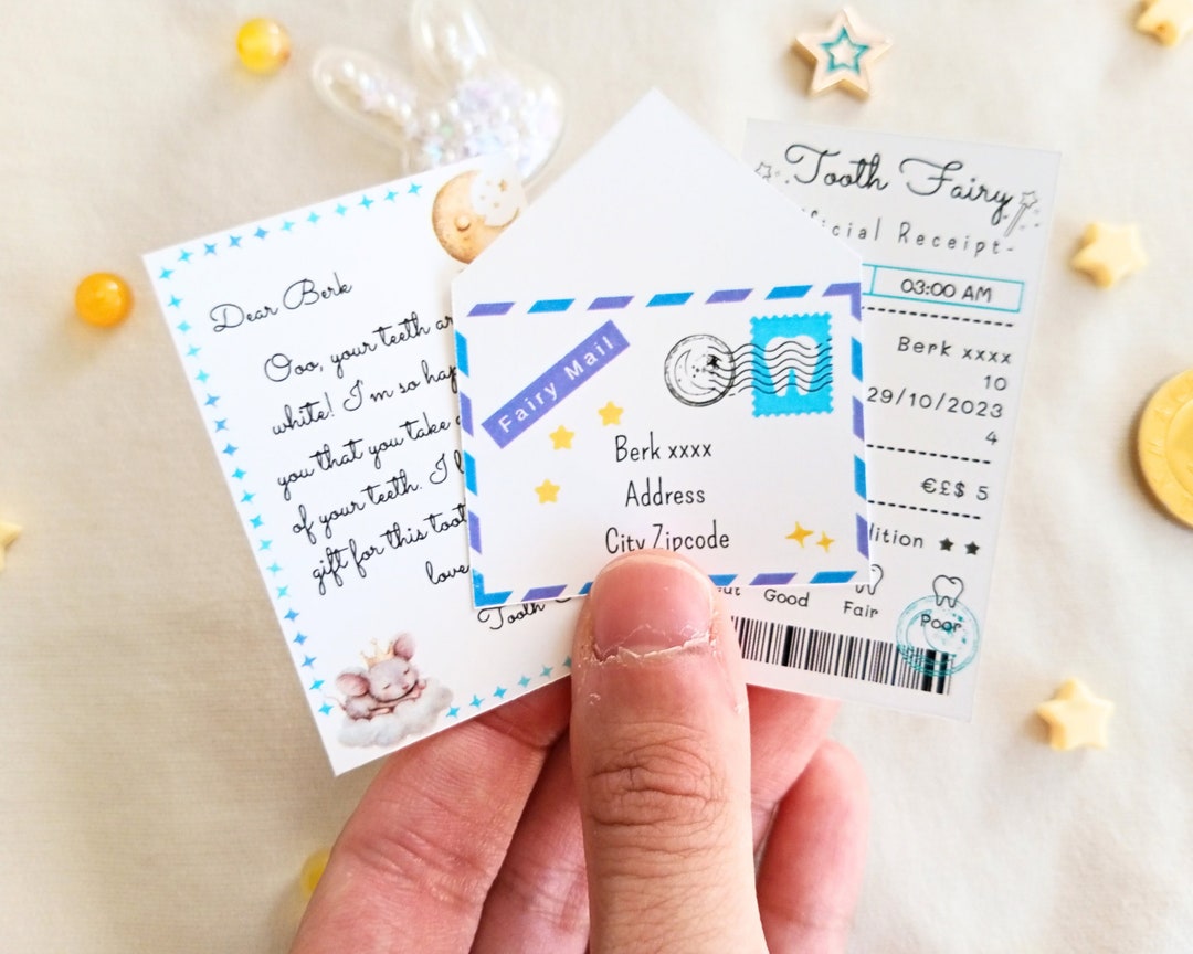 Printable Tooth Fairy Letter, Tooth Fairy Set, Tiny Tooth Fairy Note ...