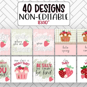 Strawberry Classroom Decor. Strawberry Printable Poster. Strawberry ...
