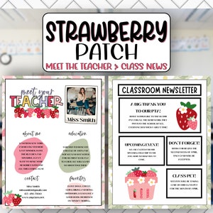 Meet the Teacher and Classroom Newsletter Strawberry Patch Classroom ...