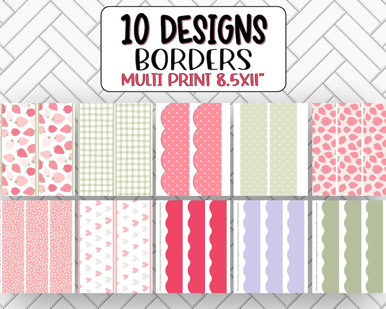 Strawberry Bulletin Board Kit Classroom Decor. Strawberry Printable ...