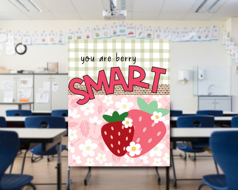 Strawberry Classroom Decor. Strawberry Printable Poster. Strawberry ...