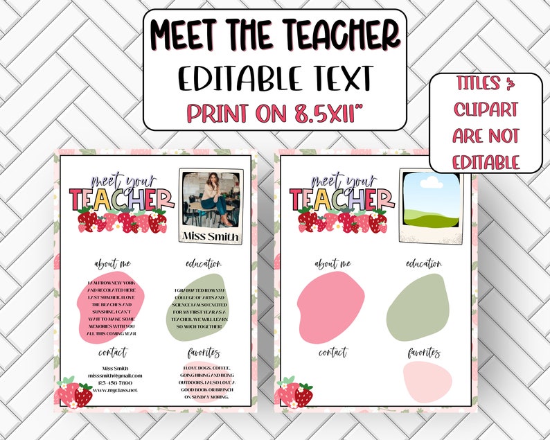 Meet the Teacher and Classroom Newsletter Strawberry Patch Classroom ...