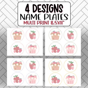 Strawberry Welcome Door Display Classroom Decor. Strawberry Printable ...