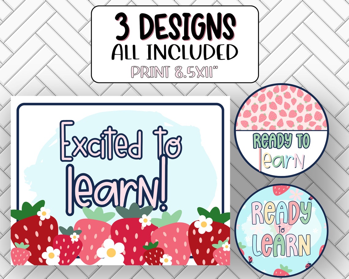 Behavior Chart Display Pastel Strawberry Classroom Decor. Strawberry ...