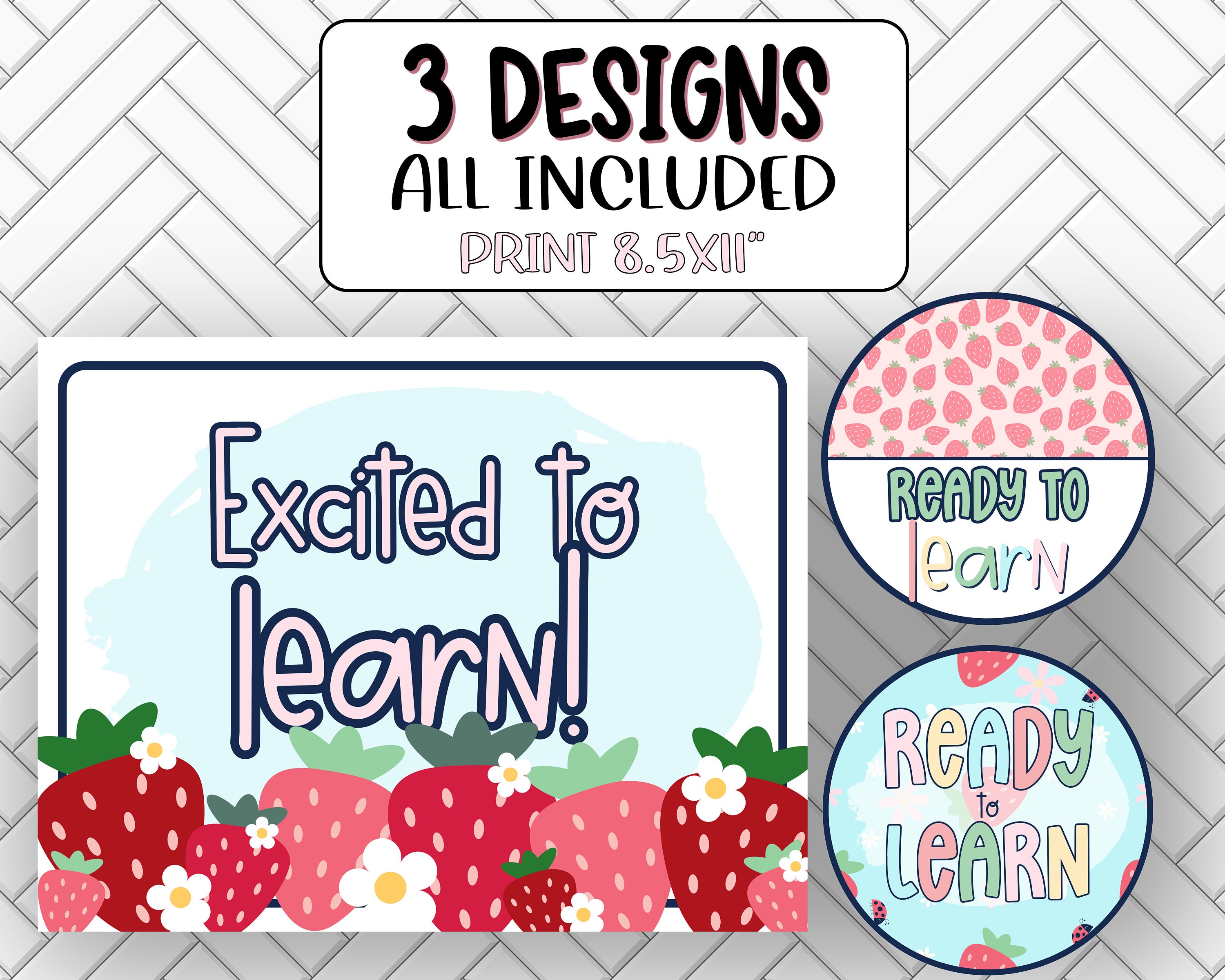 Behavior Chart Display Pastel Strawberry Classroom Decor. Strawberry ...