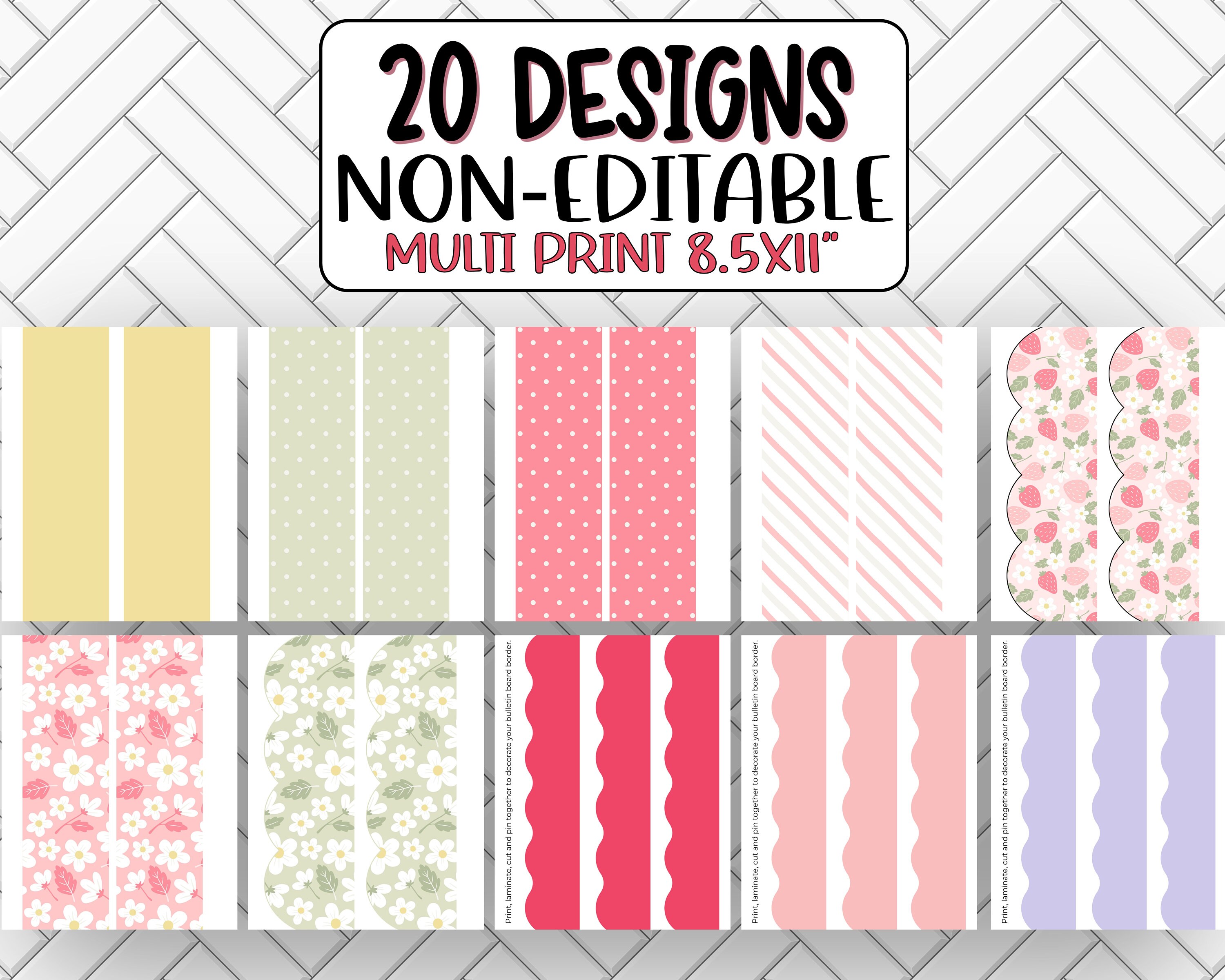 Strawberry Bulletin Borders Classroom Decor. Strawberry Printable ...